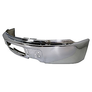 MBI AUTO - Chrome, Steel Front Bumper Face Bar Fascia for 2009-2014 Ford F150 Pickup 09-14 WITHOUT FOG LIGHTS, FO1002412