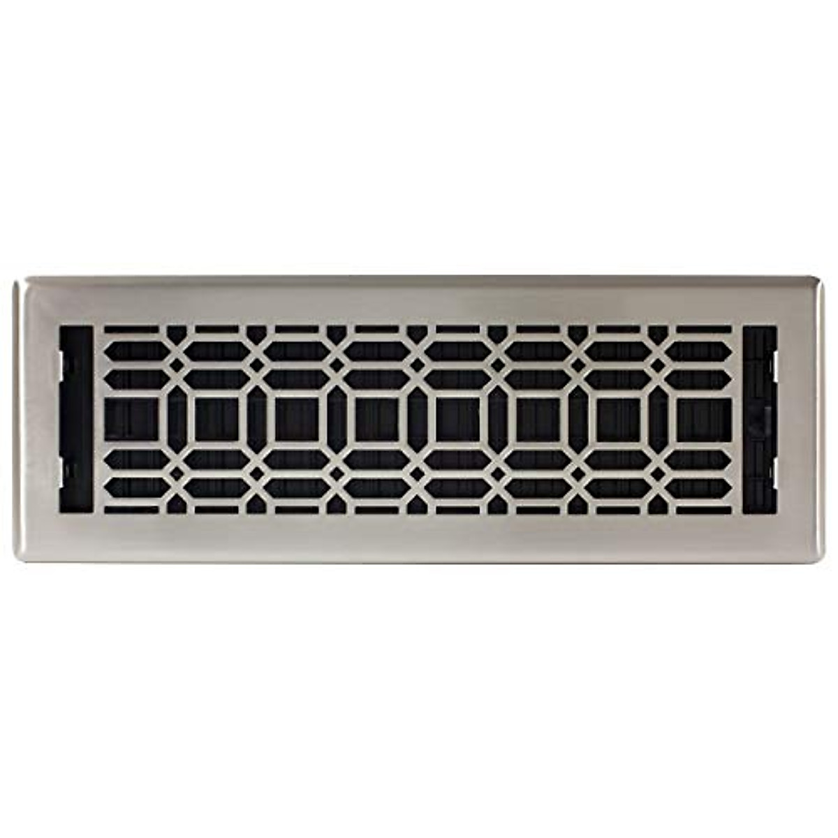 Decor Grates NGH414-NKL New Gothic Floor Register, 4 x 14 Inches, Plated Nickel