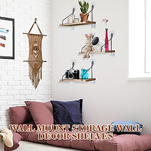 CONDRA FIELD No Drill Shelf,3 Pack Upgrade Floating Shelves with 3 Installation Options,Students and Renter Friendly Wall Hanging Shelves,Perfect for Dorm,Bathroom,Kitchen,Living Room.