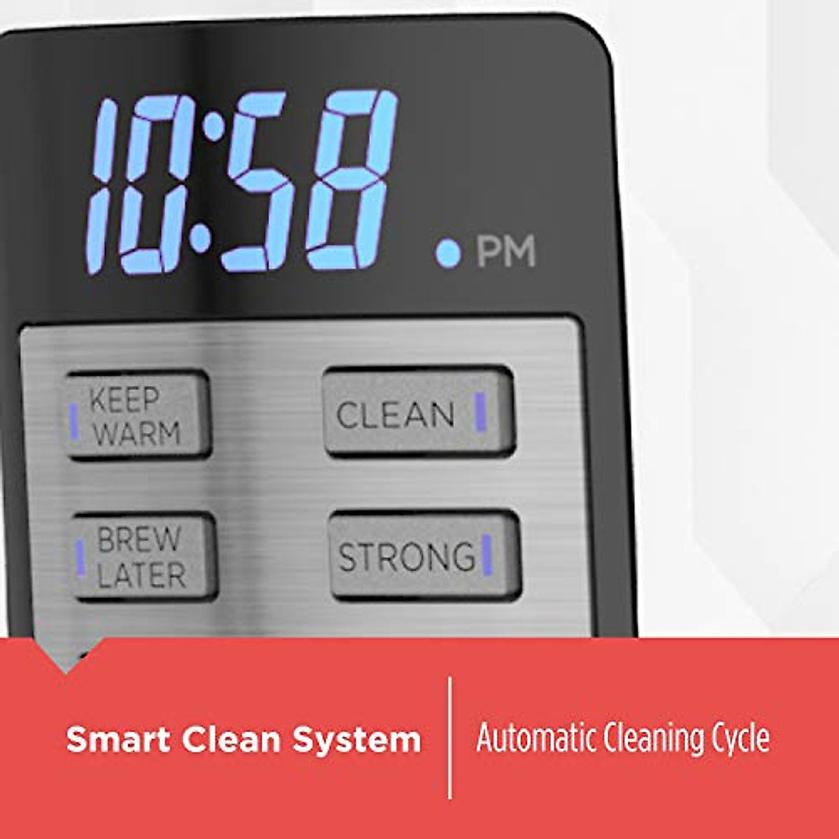 BLACK+DECKER Honeycomb Collection 12-Cup Programmable Coffeemaker, with Premium Textured Finish, White