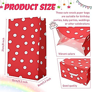 120 Pack Party Favor Bags Goodie Bags Dot Party Bags Polka Dot Paper Bags 12 Colors Treat Bags Paper Goody Bags Small Gift Bags for Kids Birthday Party Wedding Supplies, 5.1 x 3.1 x 9.4 Inch, Colorful