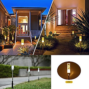 GreenClick 3 Pack Extension Path Lamps Landscape Path Lights, Connect 24 Lamps on One Adapter, IP65 Waterproof LED Path Lights for Lighting Up Your Garden, Pathway, Walkway (Warm White)
