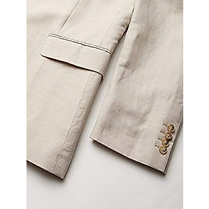 Perry Ellis Big & Tall Suit Jacket Men's Big, Natural Linen Herringbone, 46 Long (Tall)