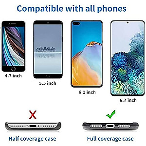 Universal phone lanyard with adjustable nylon neck strap, Crossbody Nylon Patch Phone Lanyards（Does not include phone case） (Dark Blue)