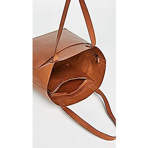Madewell Women's Medium Transport Tote, English Saddle, Tan, Brown, One Size