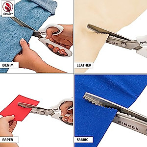 SINGER 9" Pinking Shears - Zig Zag Scissors for Fabric