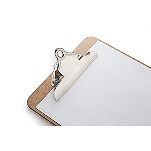 Letter Size Clipboard with Butterfly Clip (Pack of 10) - 9'' x 12.5'' Large Wood Clipboards for Classroom, Clipboards for Kids | Hardboard for Office, College, Teacher & Back to School Supplies