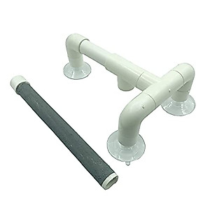 XZX Bird Parrot Shower Perch Pet Parrot Bath Perches Standing Platform Rack Suction Cup Window Shower Bird Bath Toys (Large Straight)