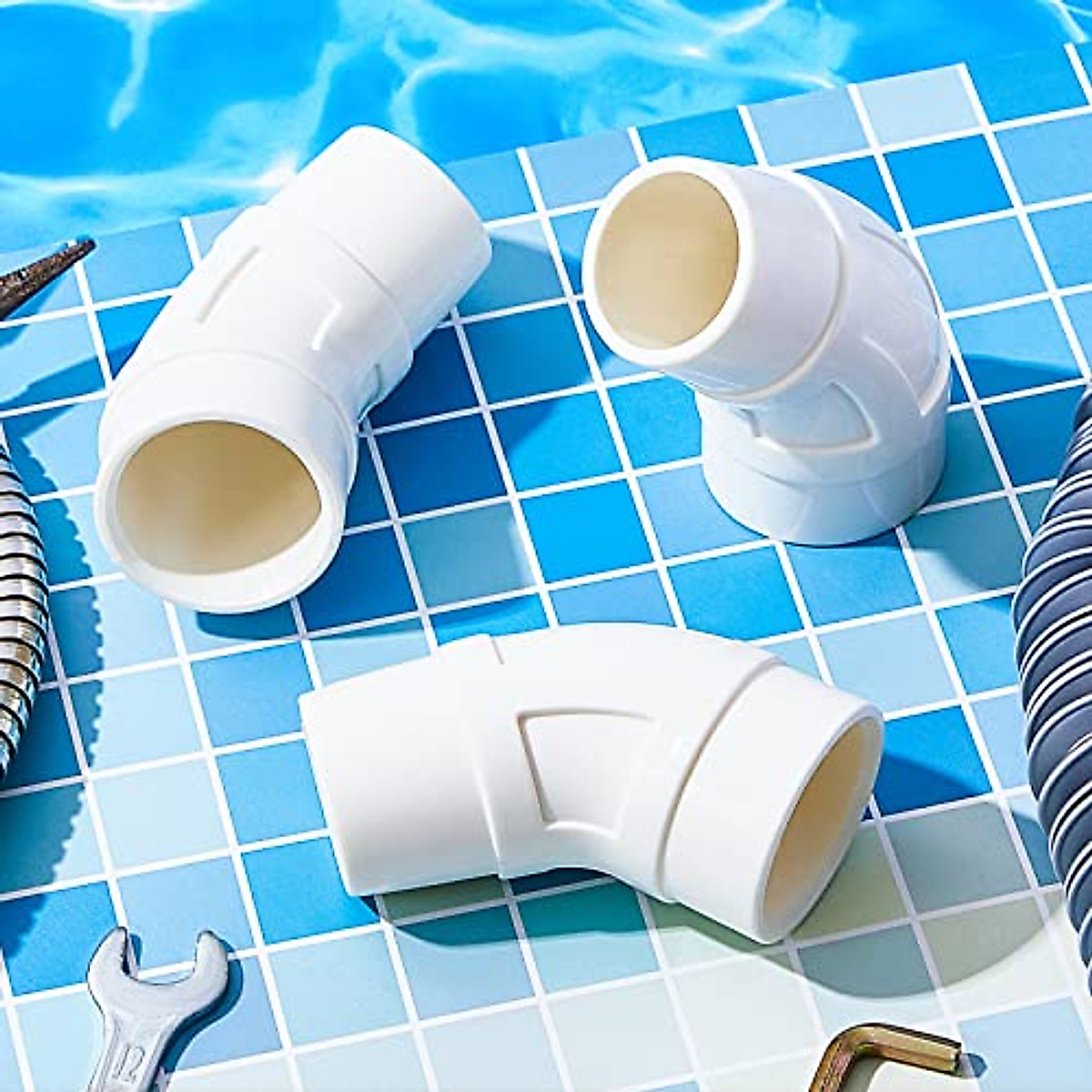 Fabbay 4 Pieces 45 Degree Elbow Replacement Compatible with Zodiac Baracuda Pool Cleaner G3, G2, Ranger, Wahoo, 1500 Adapter