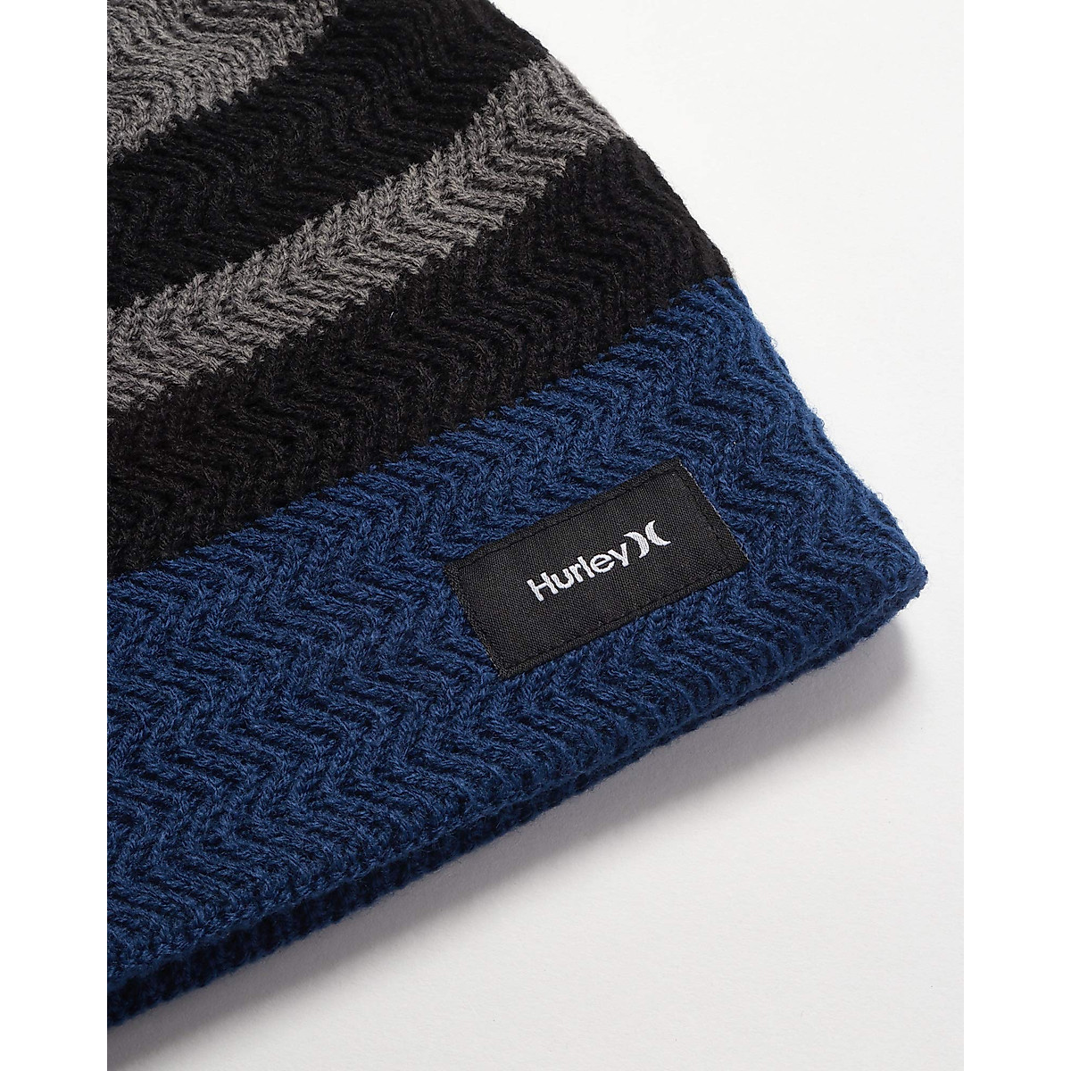 Hurley Men's Winter Hat - Loose Knit Marled Beanie, Navy