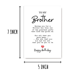 To My Brother - Brother Birthday Card - Brother Is The Greatest Gifts In My Life - Birthday Card For Brother - Gift For Brother Card- Christmas Gifts For Brother