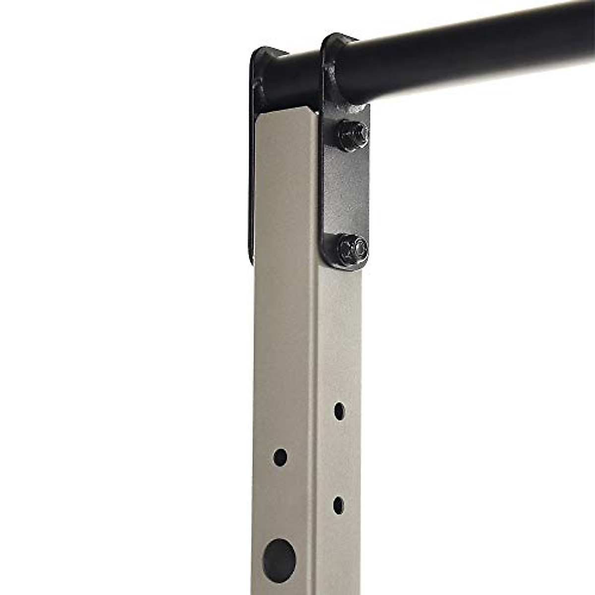 Fitness Reality Squat Rack Power Cage with J-Hooks, Landmine 360° Swivel, Weight Plate Storage Attachment and Power Band Pegs grey