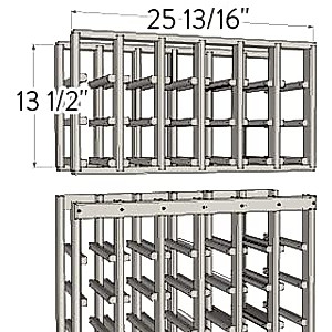 Wine Racks America® InstaCellar Countertop Wine Rack - Durable and Expandable Wine Storage System, Knotty Alder - Holds 18 Bottles