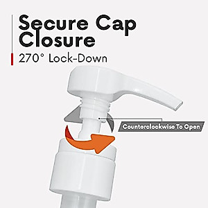 Black And White Universal Pump Replacement Lids for Hand Pump Bottles, Shampoo and Conditioner Dispenser with Extra Large Tube - Fits 1 Liter (33.8oz) Containers for Sanitizer, Oils, and Other Liquid