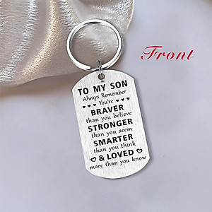 LGQDYMZ Son 30th Birthday Gifts from Mom Dad - Son Happy 30 Birthday Gifts - Son 30 Years Old Birthday Engraved Keychain Gifts
