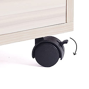 HIGOH Bedside Table Rotatable Notebook Desk Bedside Table Removable Bedroom Side Cabinet Multi-Functional Storage Cabinet