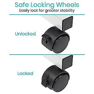 Vive Overbed Table (XL) - Hospital Bed Table - Swivel Wheel Rolling Tray - Adjustable Over Bedside Home Desk - Laptop, Reading, Eating Breakfast Cart Stand - Bedridden, Elderly (Brown)