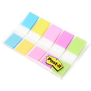 Post-it Flags 6835CB2 Page Flags in Portable Dispenser, 5 Bright Colors, 5 Dispensers, 20 Flags/Color