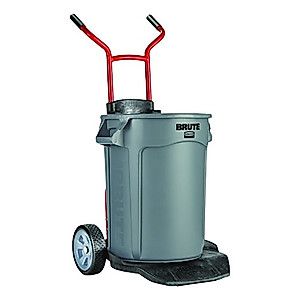 Rubbermaid Commercial Products Brute Construction and Landscape Dolly, 250-Pound Capacity, Red, Heavy Duty Dolly with Wheels