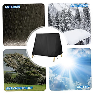 XJKLBYQ Outdoor Swing Cover Waterproof UV Resistant Patio Swing Cover 72x55x67'' Swing Cover Weather Protector Outdoor Furniture Chair Covers with Drawstring Hammock Cover, Porch Swing Cover