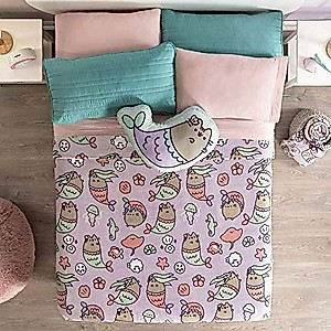 DreamPartyWorld,Pusheen The Cat Plush TRHOW Blanket Super Soft Fluffy Fleece Bedding Decoration Limited Edition,Purple