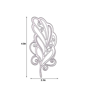 LZBRDY Floral Feather Embossing Metal Cutting Dies for Card Making Scrapbooking Birthday Thanksgiving Christmas Craft Die Cuts Stencil