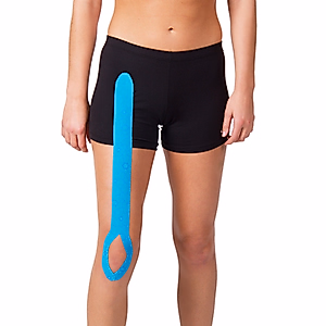 THERABAND Kinesiology Tape, Waterproof Physio Tape for Pain Relief, Muscle & Joint Support, Standard Roll with XactStretch Application Indicators, 2 Inch x 16.4 Foot Roll, Electric Green/Yellow