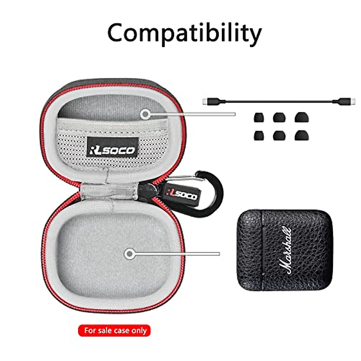 RLSOCO Case for Marshall Minor III/Marshall Motif True Wireless in-Ear Headphones