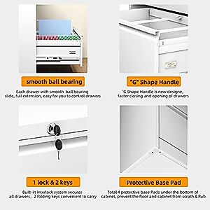 INTERGREAT White Two Drawer Lateral File Cabinets