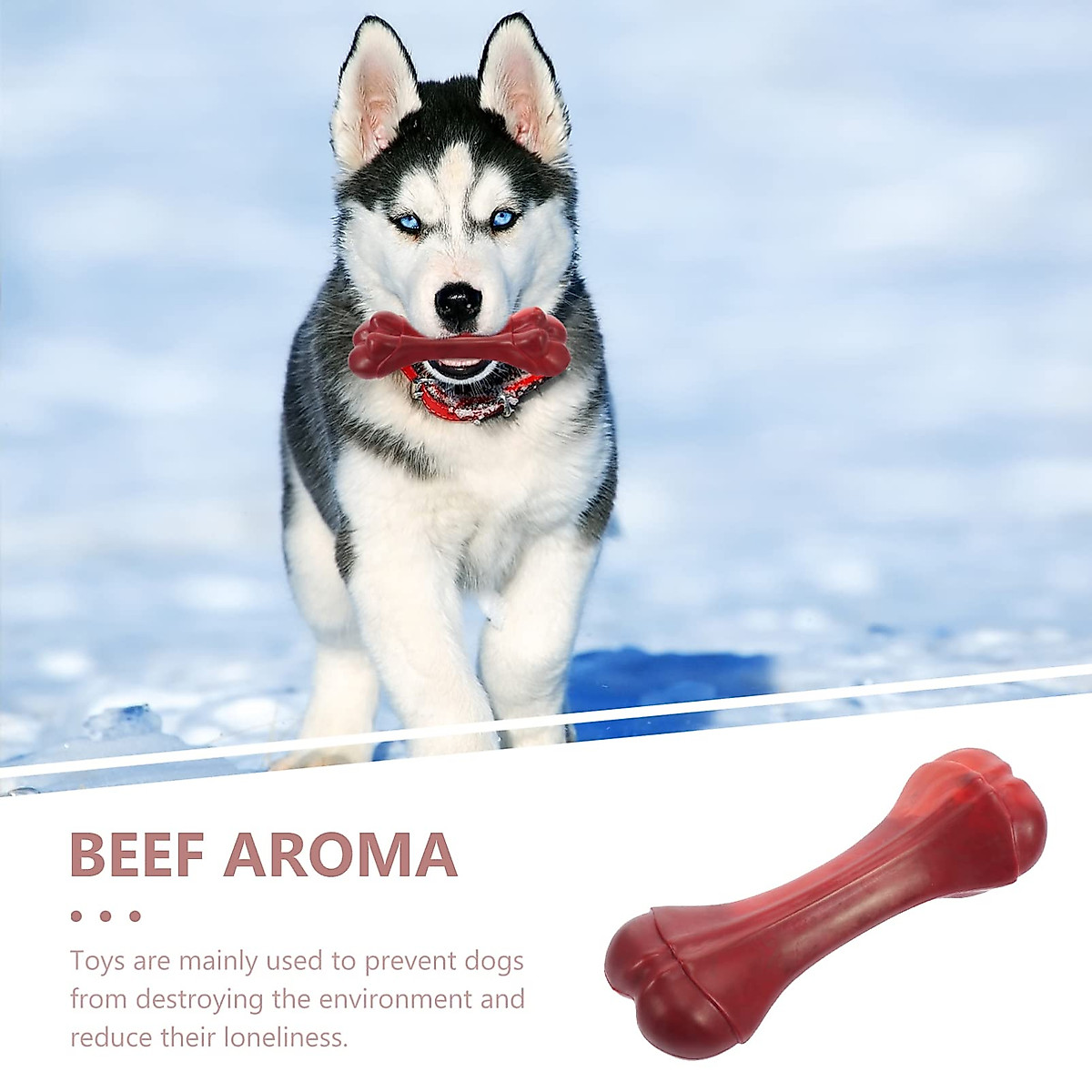 balacoo Cleaning Toy Dog Chew Toys Molar Bone Pet Snacks with Real Beef Flavor Dog Teething Chew Toys Bones Puppy Toys Teeth Cleaning Dental Care for Aggressive Chewers Puppy Teething Toy