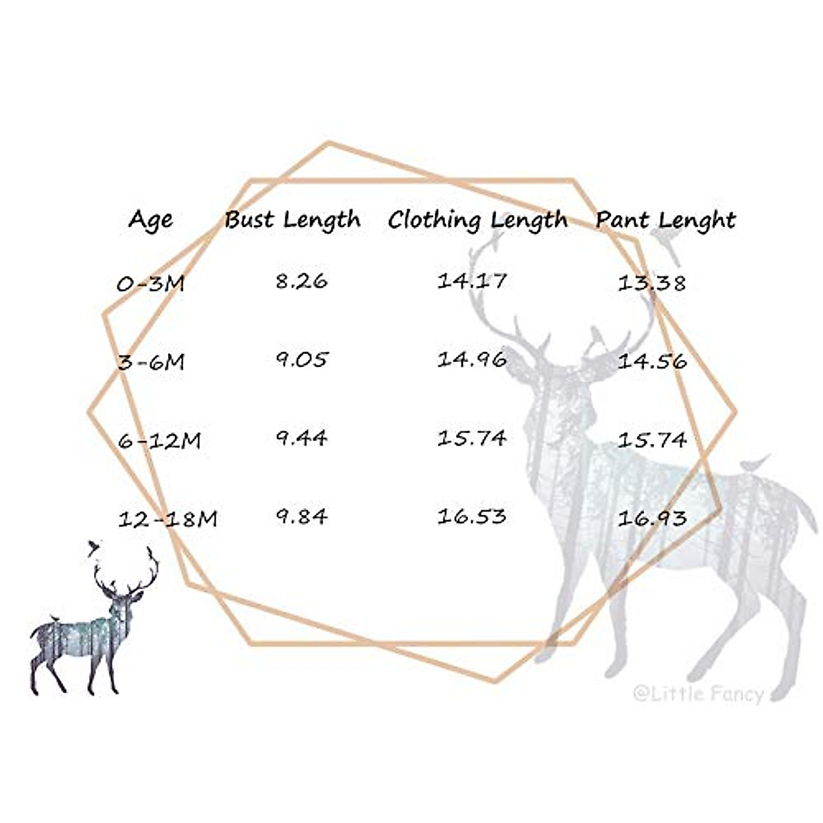 Baby Boys Girls Cute Deer Little Man Long Sleeve Plaid Clothes Outfit Set（0-3Moths）