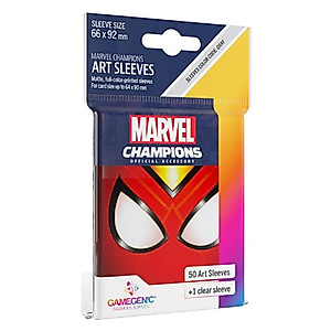 Gamegenic Marvel Champions The Card Game Official Spider-Woman Art Sleeves | Pack of 50 Art Sleeves and 1 Clear Sleeve | Card Game Holder | Use with TCG and LCG Games | Made by Fantasy Flight Games