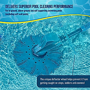 U.S. Pool Supply Octopus Professional Automatic Pool Vacuum Cleaner & Hose Set - Powerful Suction That Removes Swimming Pool Debris, Cleans Floors, Walls, Steps - Quiet Cleaning Side Climbing Sweeper