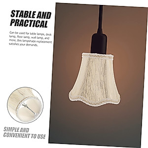 DOITOOL 2pcs Fabric Lampshade Rustic Floor Lampshade Royal Lamp Shades Lamp Shade Replacement Fabric Lamp Shade Lamp Shade Fabric Cloth Nightstand Lamp Shade Pagoda Iron Sector
