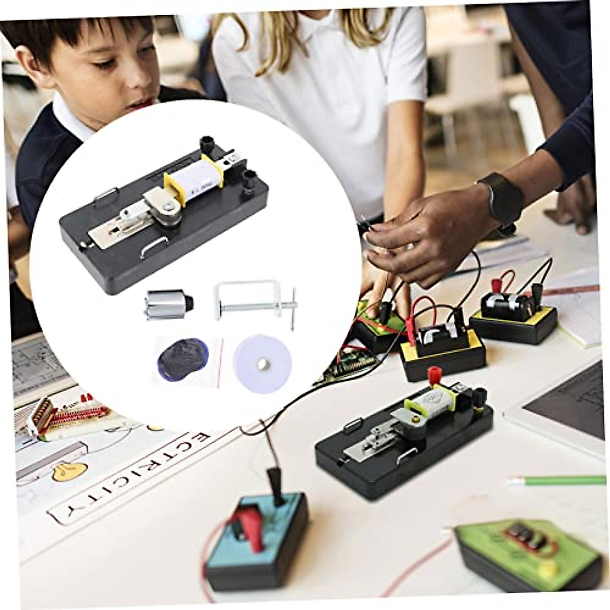 ULTECHNOVO 3 Sets dot Timer Electro Magnets kit bood Tape Physics timers Tool Bag Physics lab Supplies Toolkit Teaching Instruments Brain Toys Electromagnet kit Puzzle Turntable Student Metal