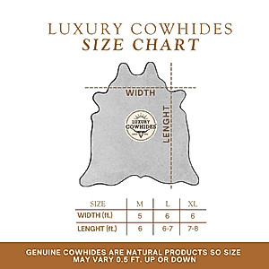 Sunshine Cowhides 100% Genuine Taupe Cowhide Rug - Modern Style Animal Skin Rug & Floor Carpet for Living Room, Bedroom, Kitchen & More - Large (6x6-7ft)