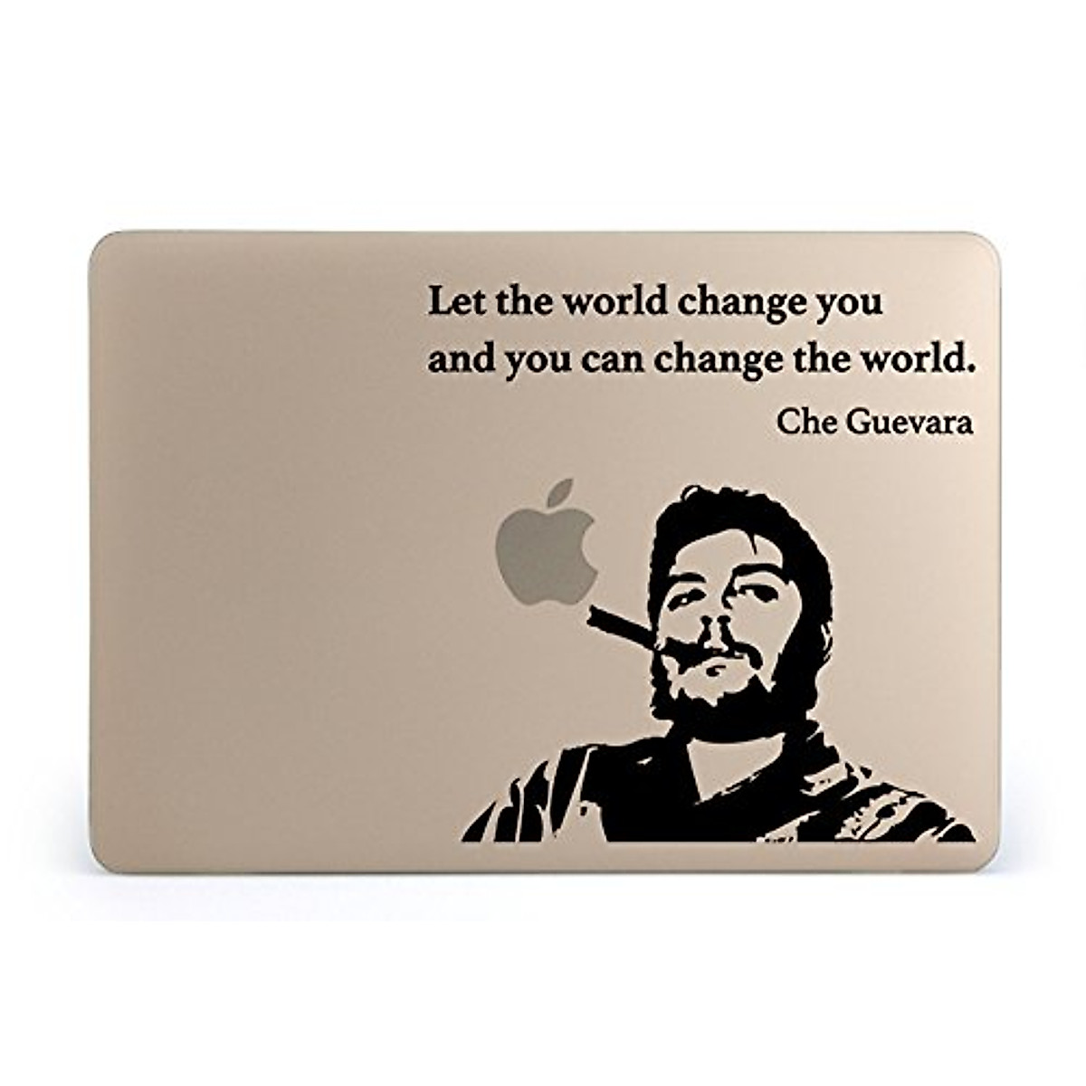 WOLFING MacBook Sticker Art Sticker Skin Sticker Che Guevara Chegebara Smoking sigar Black 15" 279