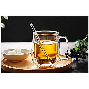 4 Pcs Clear Glass Tea Spoon Glass Stirring Spoon Stick Long Handle Coffee Stirrer Iced Tea Spoon Glass Stirring Spoon for Cocktail Tea Dessert Appetizer Cold Drink Home Bar Party Gathering