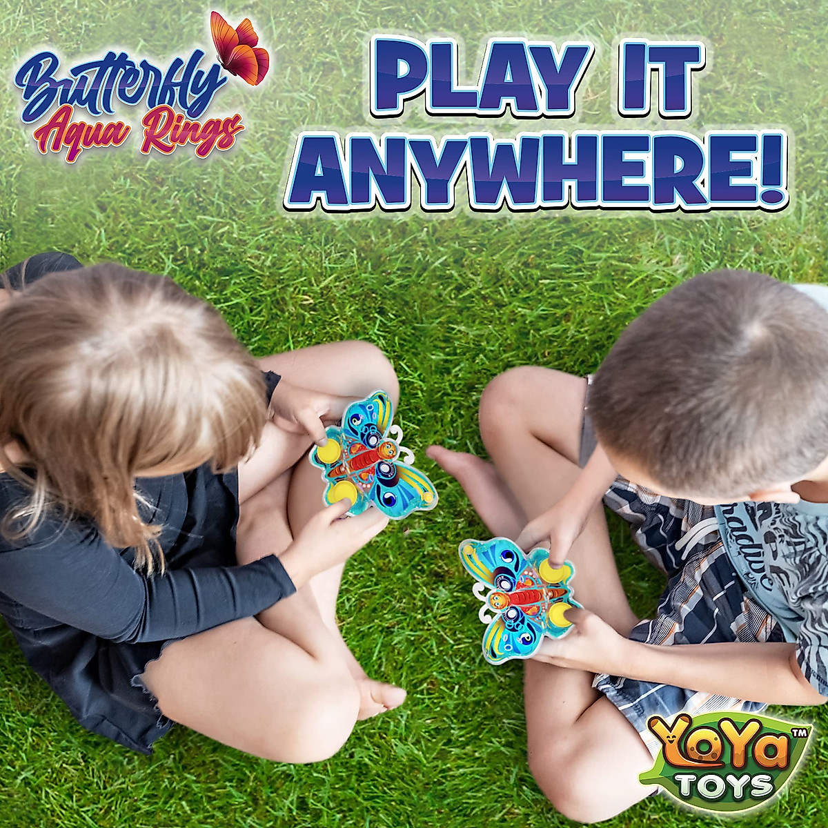 YoYa Toys Butterfly Ring Toss Handheld Game - Games for Kids Handheld with Colorful Butterfly Design, Classic-Style Retro Game, Portable & Travel-Friendly Handheld Games for Kids