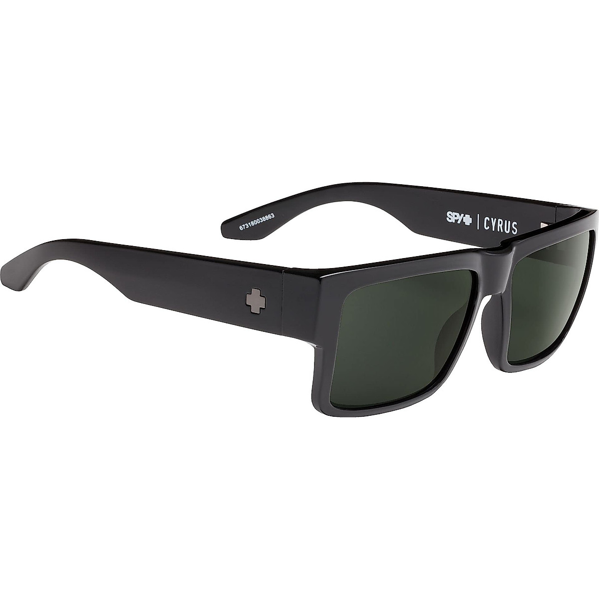 Spy Optic Cyrus Sunglasses, Black/Happy Gray/Green, 58 mm