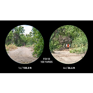 Monstrum Alpha Series 1-4x24 First Focal Plane FFP Rifle Scope | ZR300 H-Series Offset Scope Mount | Flat Dark Earth | Bundle