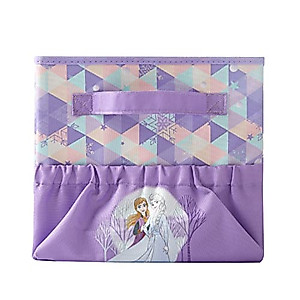 Disney Frozen Kids Collapsible Storage Organizer Bin with Front Pocket,9" H x 10" W x 15" L