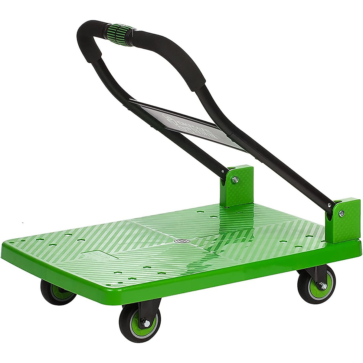 Platform Truck Platform Truck with 4 Wheels Flat Handtruck Metal Flatbed Cart Capacity Folding Push Cart Load 396lb-730lb Moving Dolly Cart Reliable