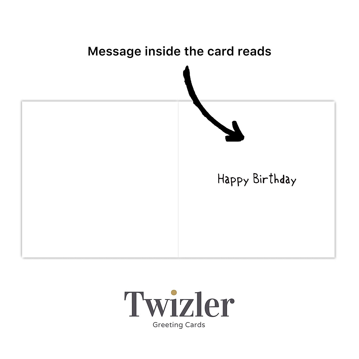 TWIZLER Happy 3rd Birthday Card, Multicolor, 6.1 x 6.1 in