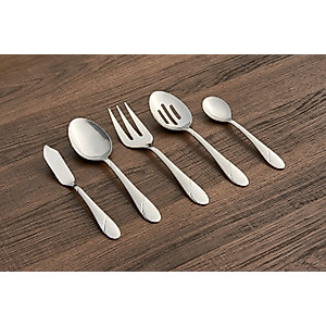 Cambridge Silversmiths Swirl Sand 89-Piece Flatware Set
