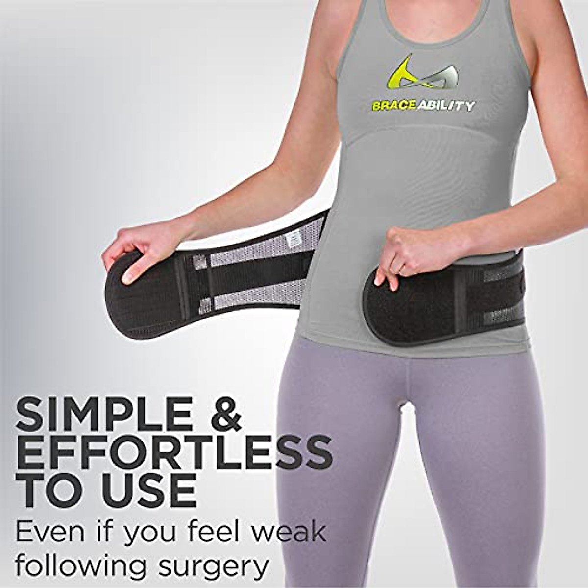 BraceAbility Spondylolisthesis Back Brace - Ankylosing Spondylolysis Lumbar Spine Corset Stabilizer Belt for Pars Defect Lower Back Pain, Anterolisthesis Support, Spinal Fracture Treatment (Small)