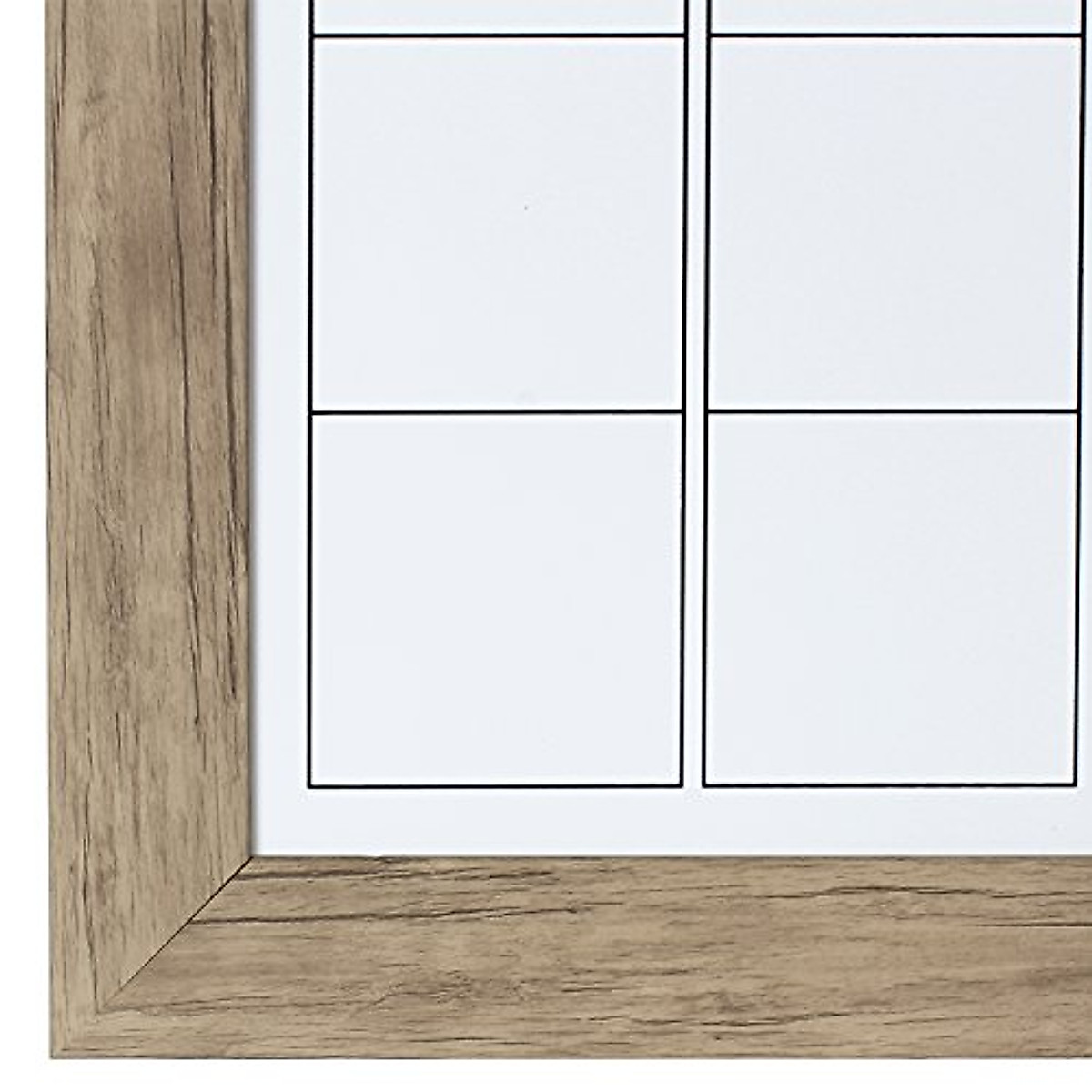 DesignOvation Beatrice Framed Magnetic Dry Erase Monthly Calendar, 23x29, Rustic Brown