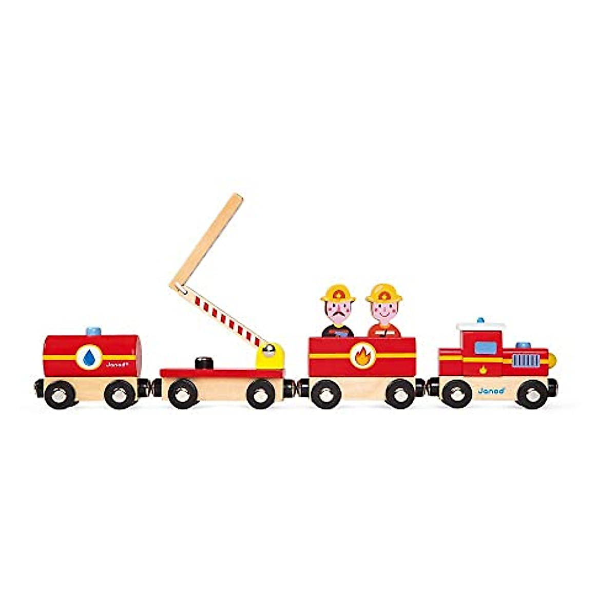 Janod Story Box - Firefighter Train - 6 Piece Set - Ages 3+ J08590