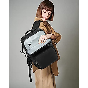 Telena Travel Backpack for Women Large Carry On Backpack Airline Approved Personal Item Backpack with USB Charging Port Waterproof Casual Bag, Black