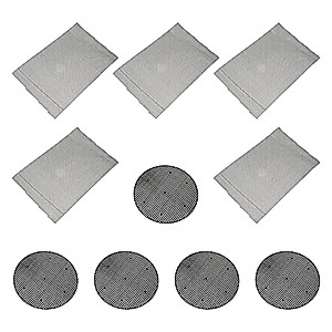 Happyyami 10Pcs Flower Pot Bottom mesh Flower Pot Drainage Screen Bottom Grid Mat Anti- Breathable Gasket Breathable Drainage Gasket Plastic Plant Mesh Pot Hole Leakproof Soil Potholder or